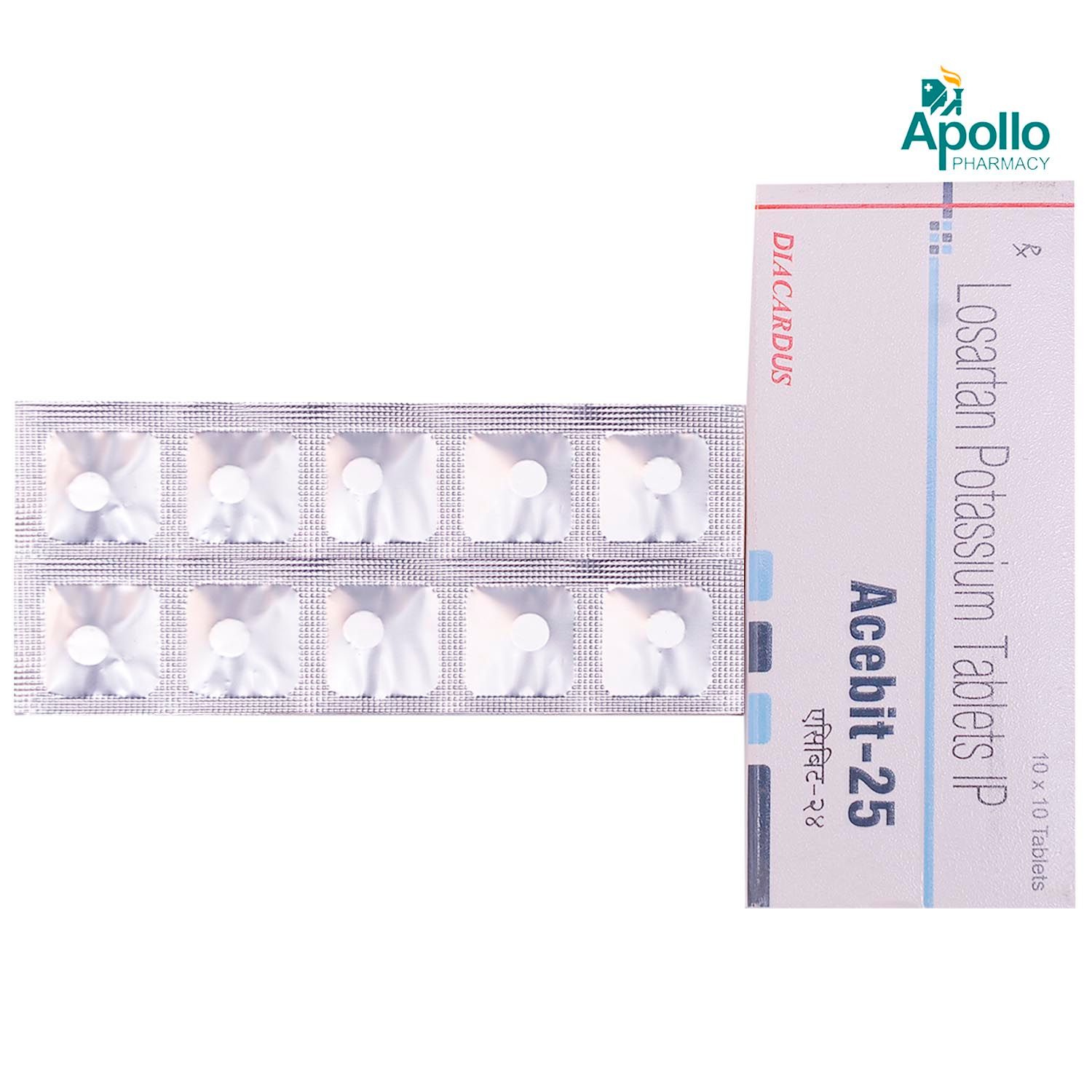 Acebit 25 Tablet 10's Price, Uses, Side Effects, Composition - Apollo ...