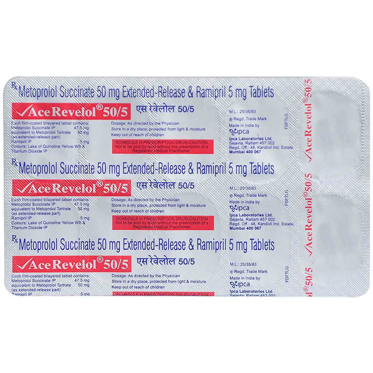 Ace Revelol 50/5 Tablet 10's Price, Uses, Side Effects, Composition ...