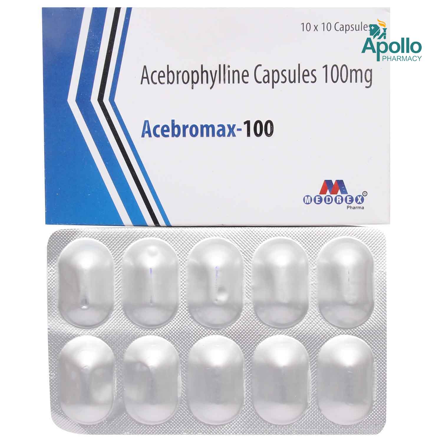 Acebromax 100 Capsule 10's Price, Uses, Side Effects, Composition ...