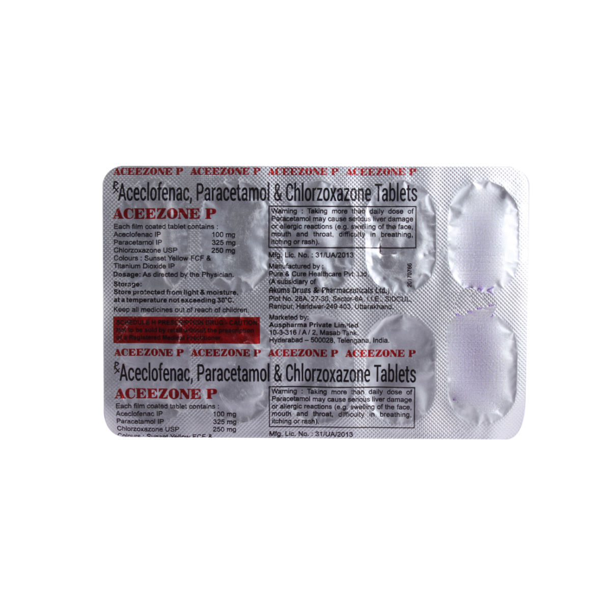 Aceezone P Tablet 10's Price, Uses, Side Effects, Composition - Apollo ...