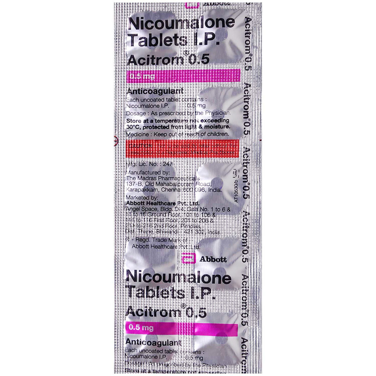 Acitrom 0.5 Tablet 10's Price, Uses, Side Effects, Composition - Apollo ...