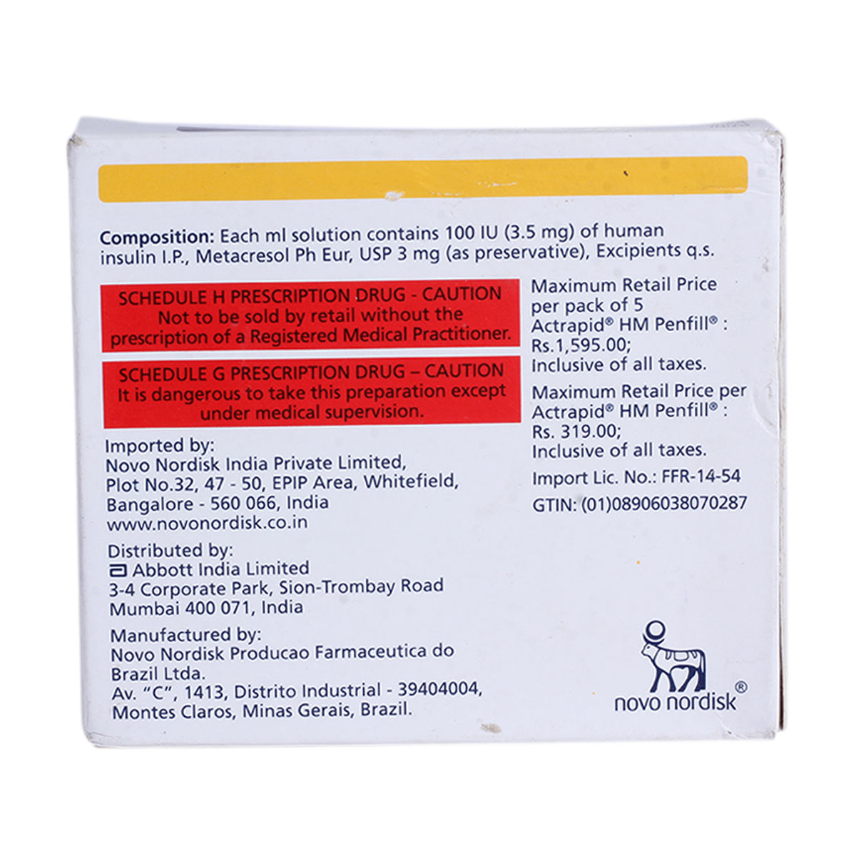 Actrapid HM 100IU/ml Penfill 3 ml Price, Uses, Side Effects ...