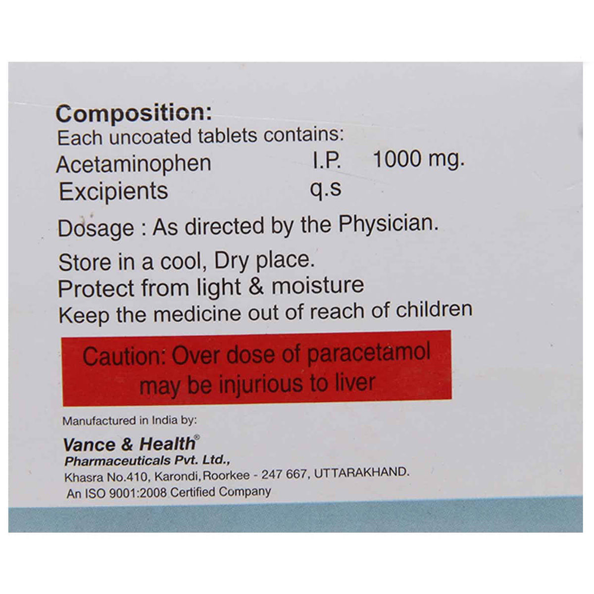 Actmin 1000 mg Tablet 10's Price, Uses, Side Effects, Composition ...