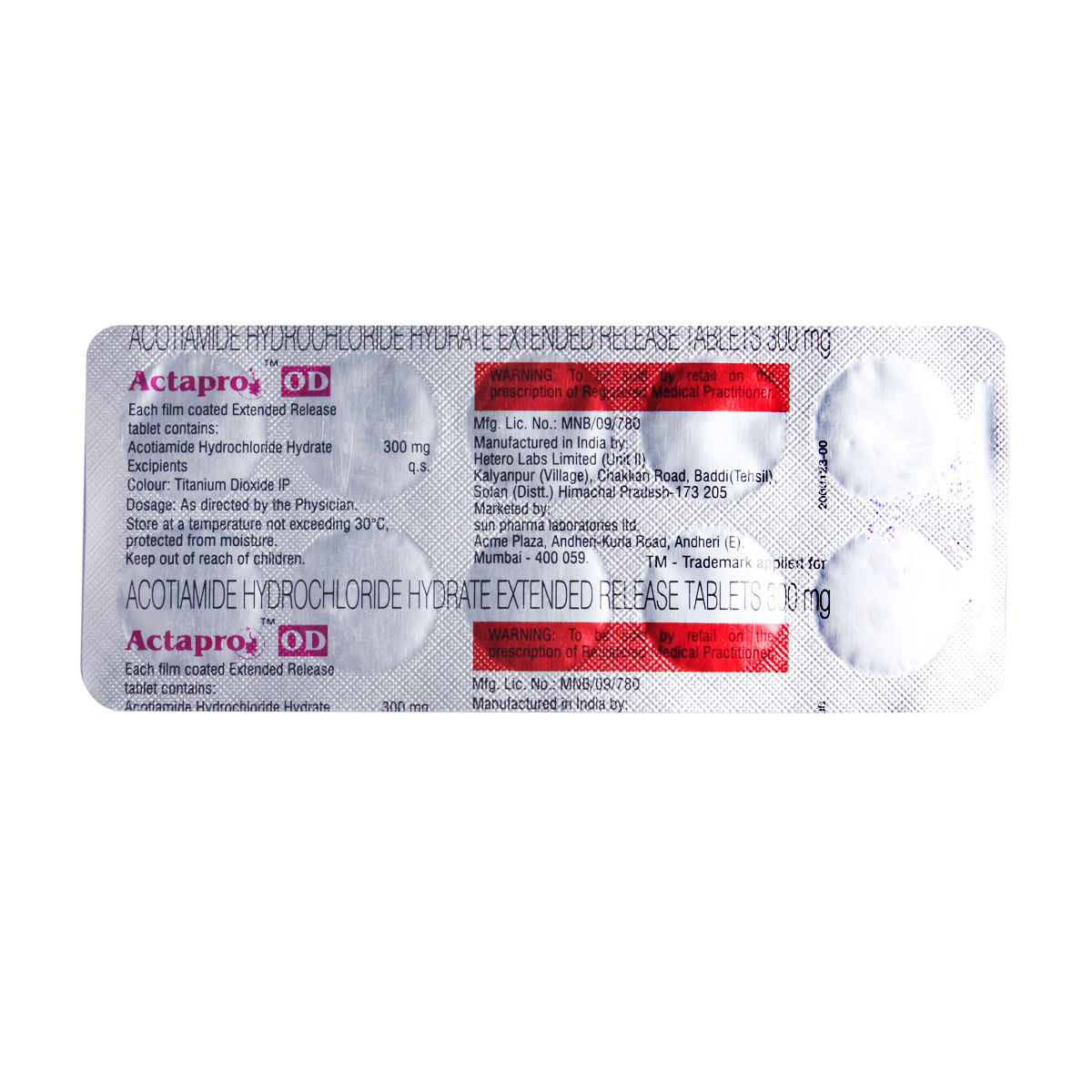 Actapro OD Tablet 10's Price, Uses, Side Effects, Composition - Apollo ...