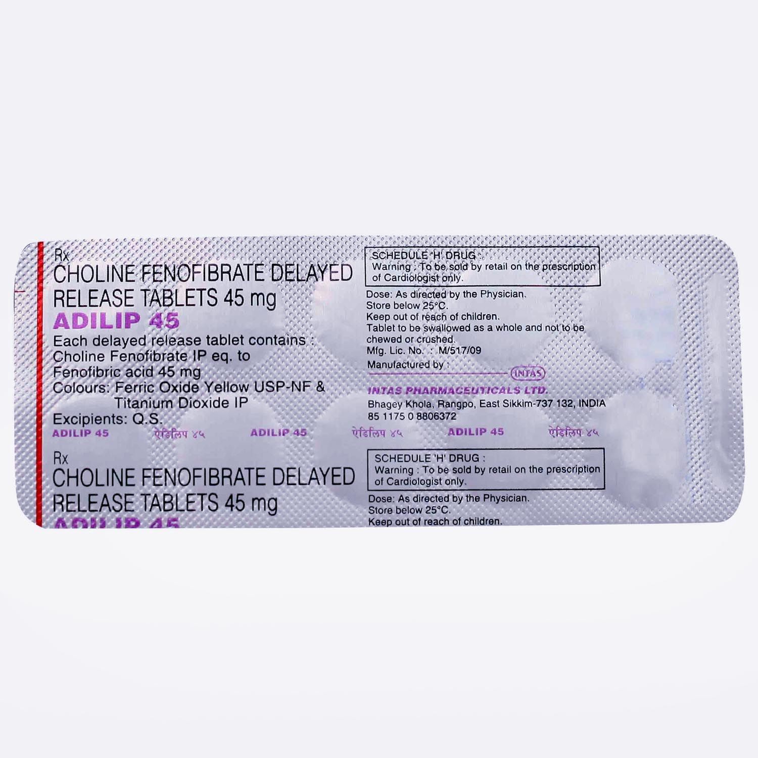 Adilip 45 Tablet 10's Price, Uses, Side Effects, Composition - Apollo ...