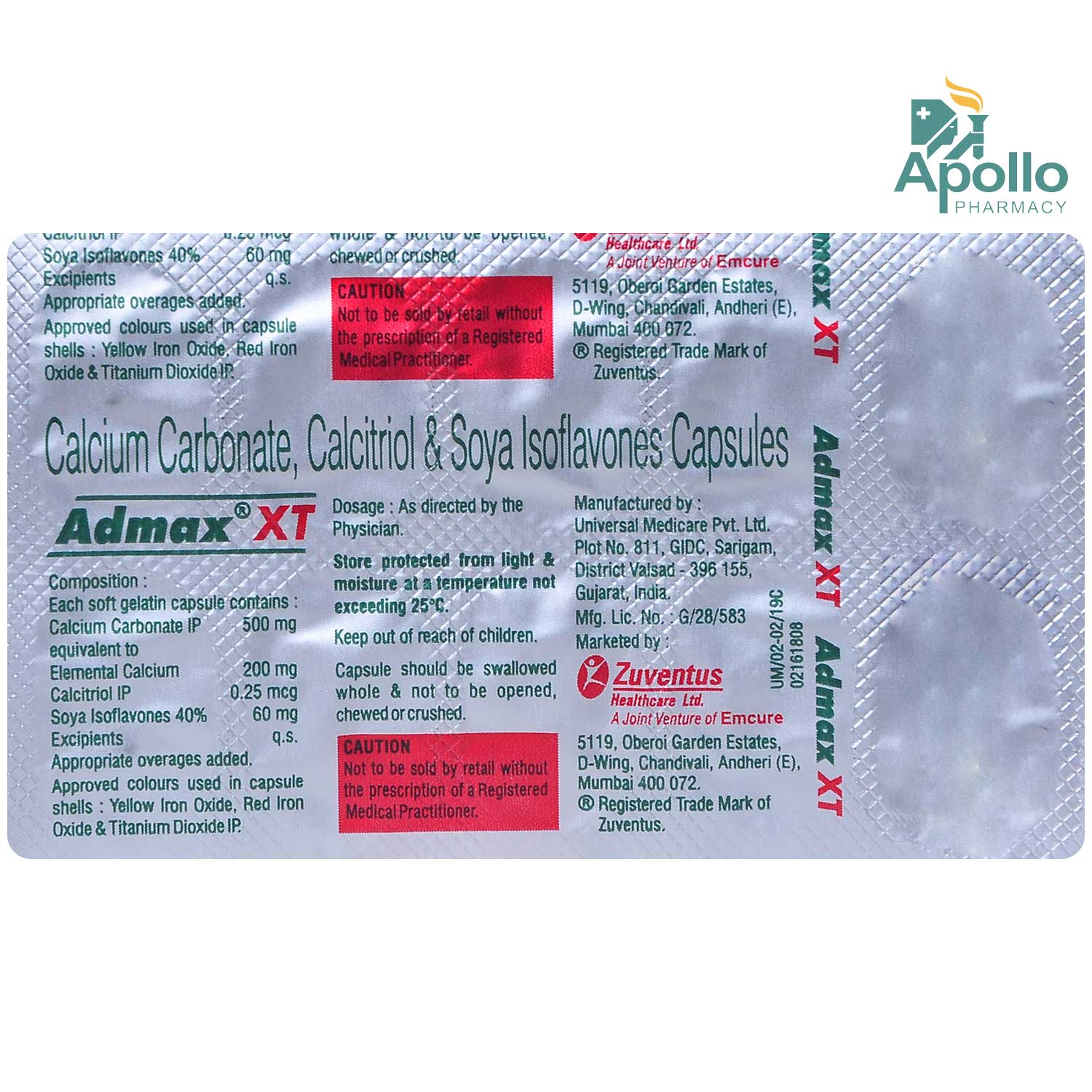 ADMAX XT CAPSULE Price, Uses, Side Effects, Composition - Apollo Pharmacy