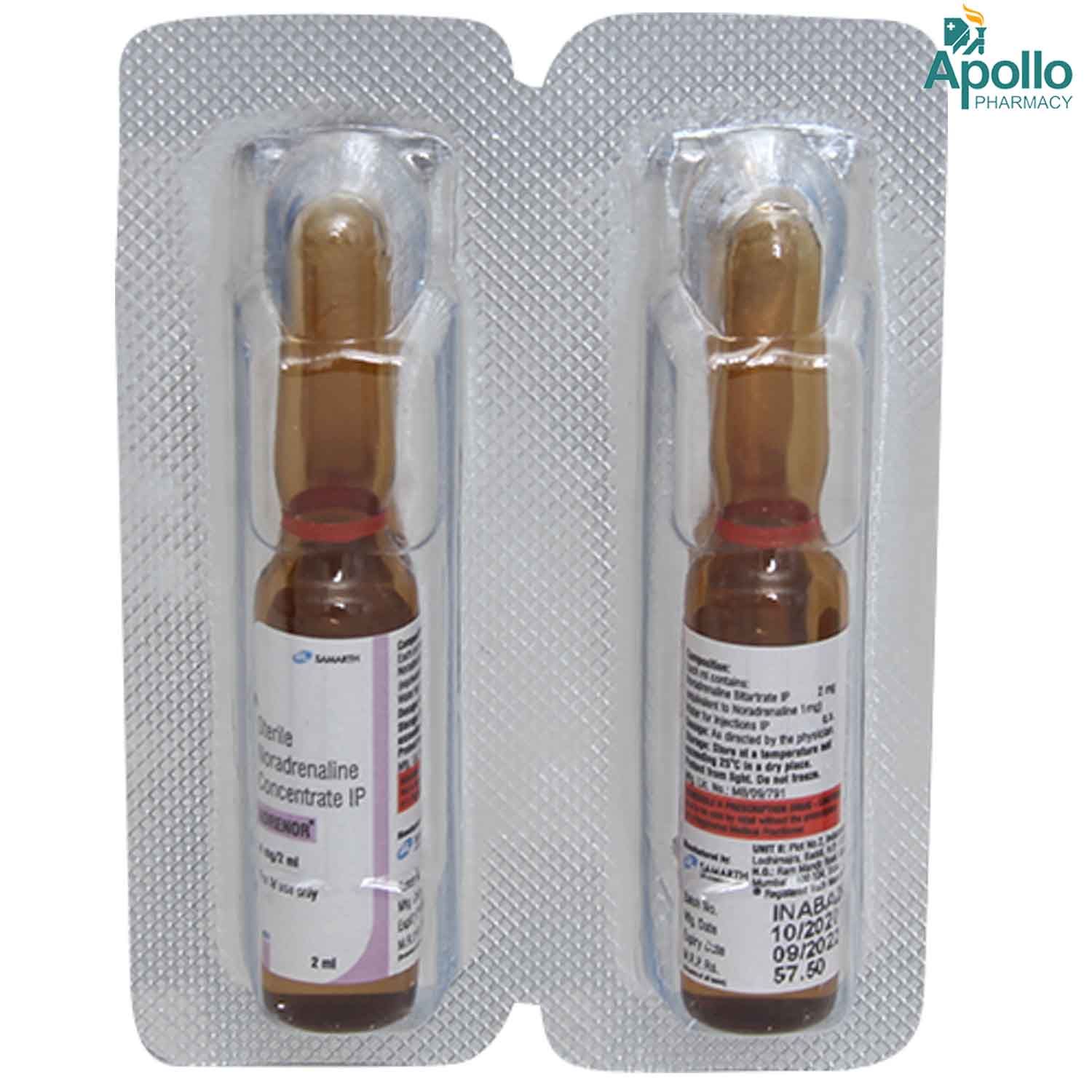 Adrenor Injection 2 ml Price, Uses, Side Effects, Composition - Apollo ...