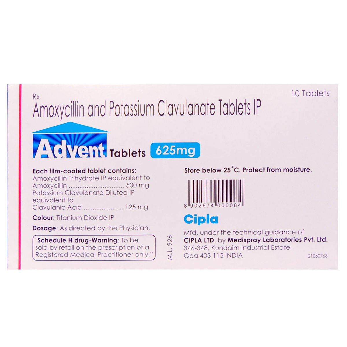 Advent Tablet 10's Price, Uses, Side Effects, Composition - Apollo Pharmacy