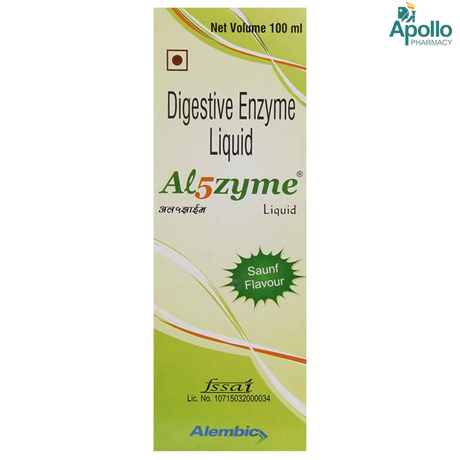 AL5ZYME LIQUID 100ML Price, Uses, Side Effects, Composition - Apollo ...