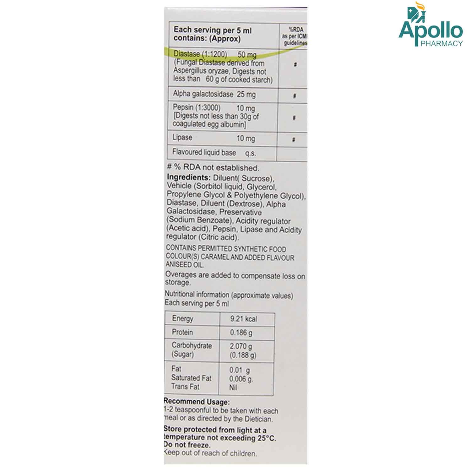AL5ZYME LIQUID 100ML Price, Uses, Side Effects, Composition - Apollo ...
