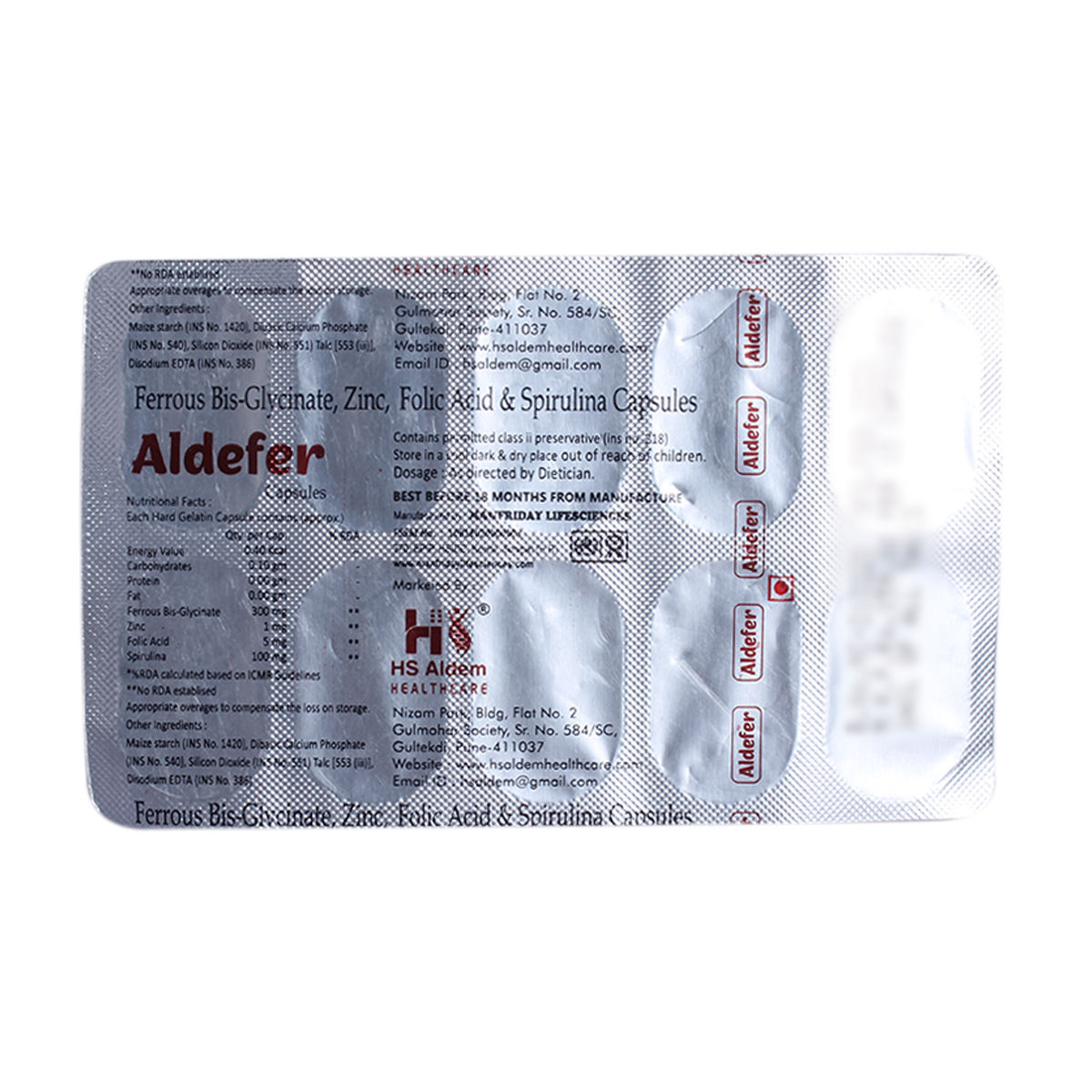 Alde-Fer Capsule 10's Price, Uses, Side Effects, Composition - Apollo ...