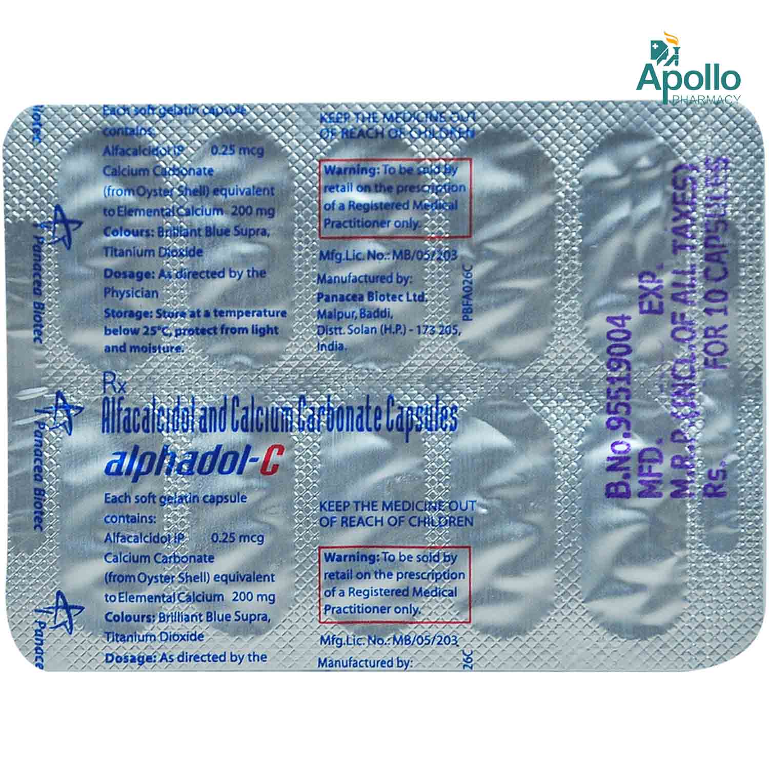 ALPHADOL C CAPSULE Price, Uses, Side Effects, Composition - Apollo Pharmacy