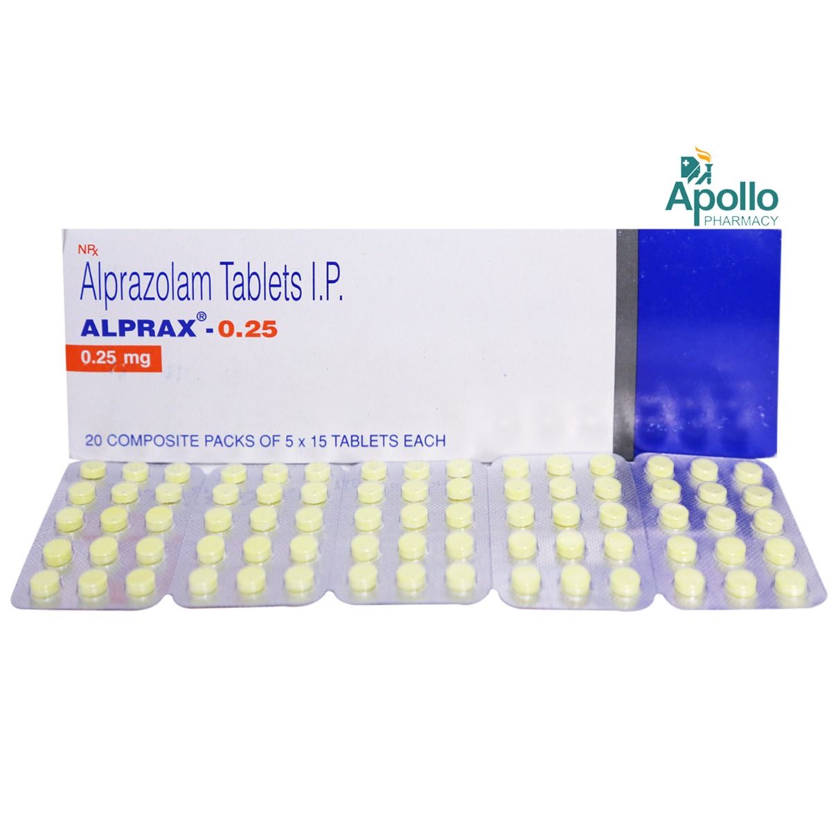 Alprax 0.25 Tablet 15's Price, Uses, Side Effects, Composition - Apollo ...
