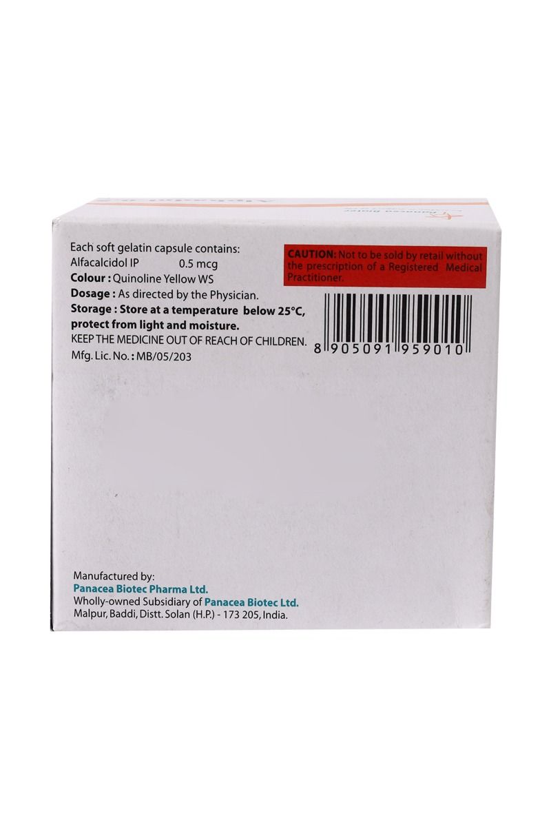 Alphadol 0.50 Capsule 10's Price, Uses, Side Effects, Composition ...