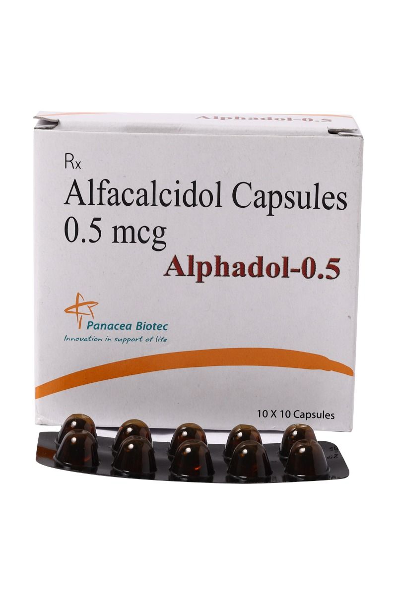 Alphadol 0.50 Capsule 10's Price, Uses, Side Effects, Composition ...