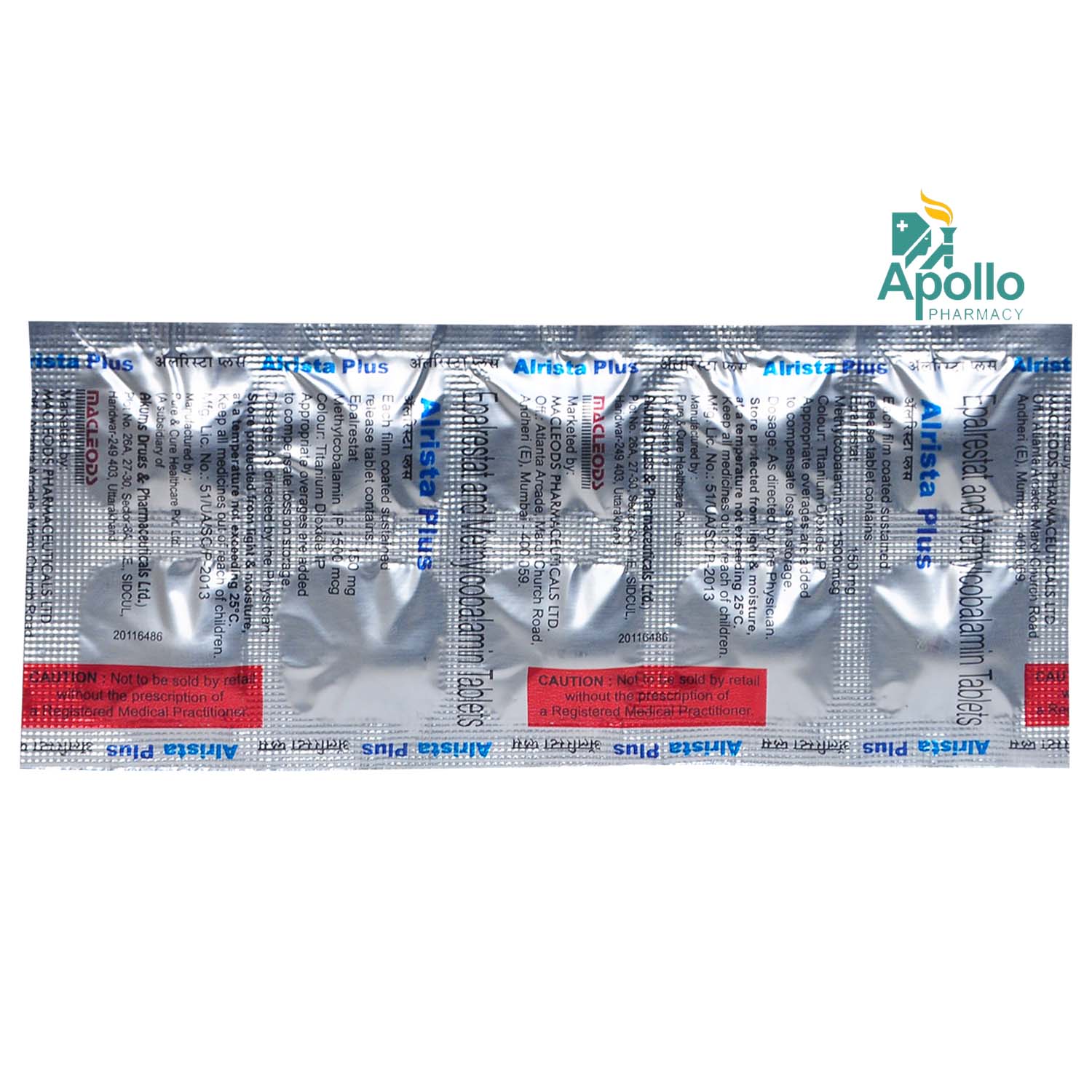 Alrista Plus Tablet 10's Price, Uses, Side Effects, Composition ...