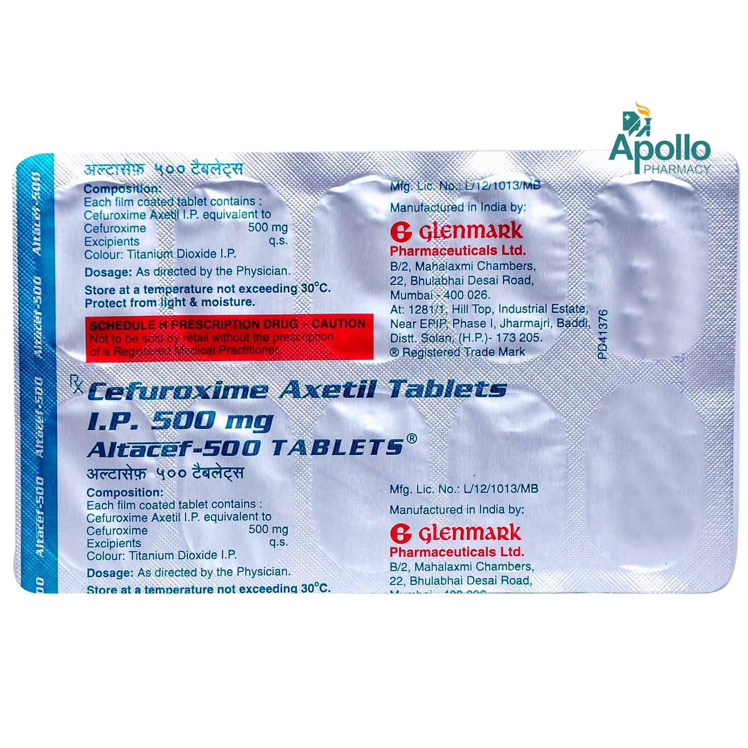 Altacef-500 Tablet 10's Price, Uses, Side Effects, Composition - Apollo ...