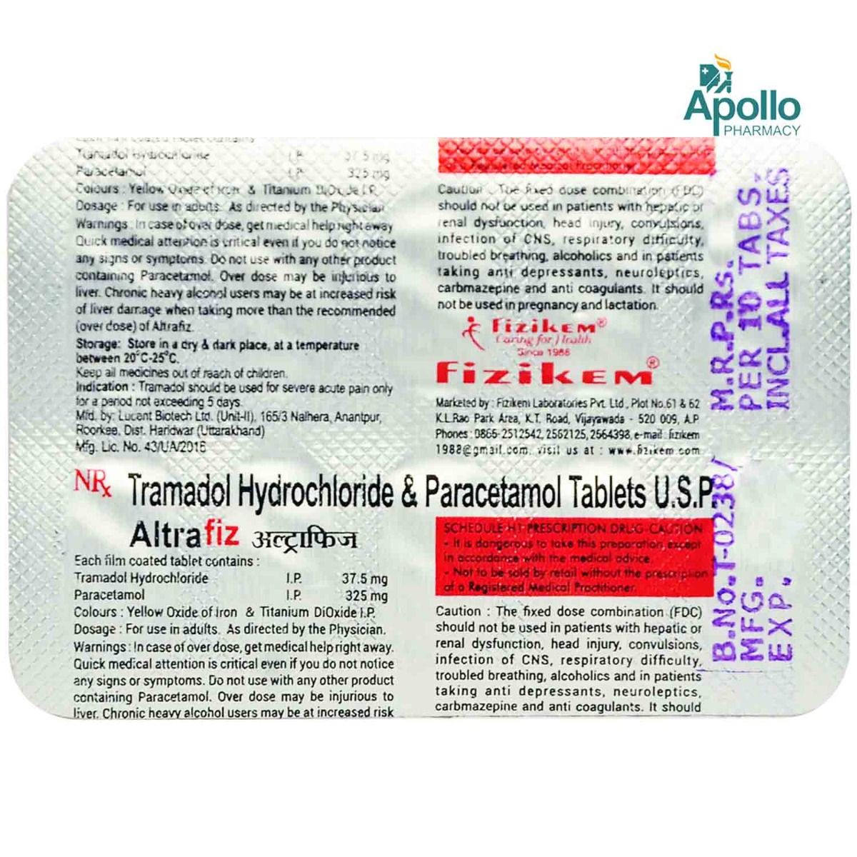 ALTRAFIZ TABLET Price, Uses, Side Effects, Composition - Apollo Pharmacy