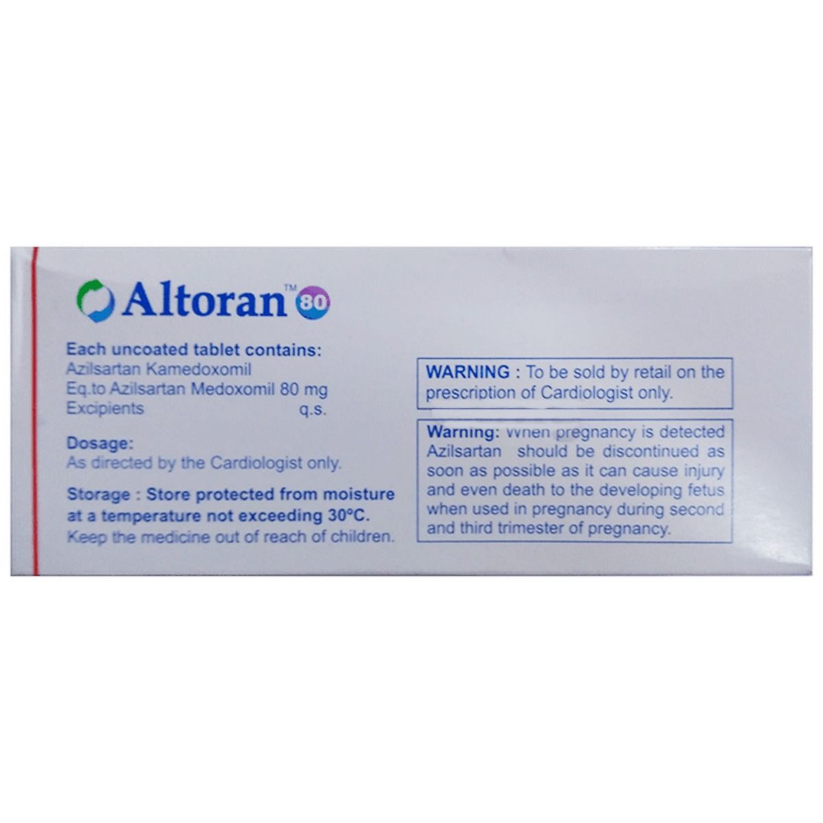 Altoran 80 Tablet 10's Price, Uses, Side Effects, Composition - Apollo ...