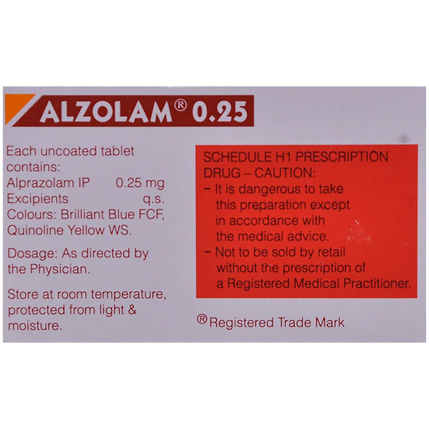 ALZOLAM 0.25MG TABLET Price, Uses, Side Effects, Composition - Apollo ...