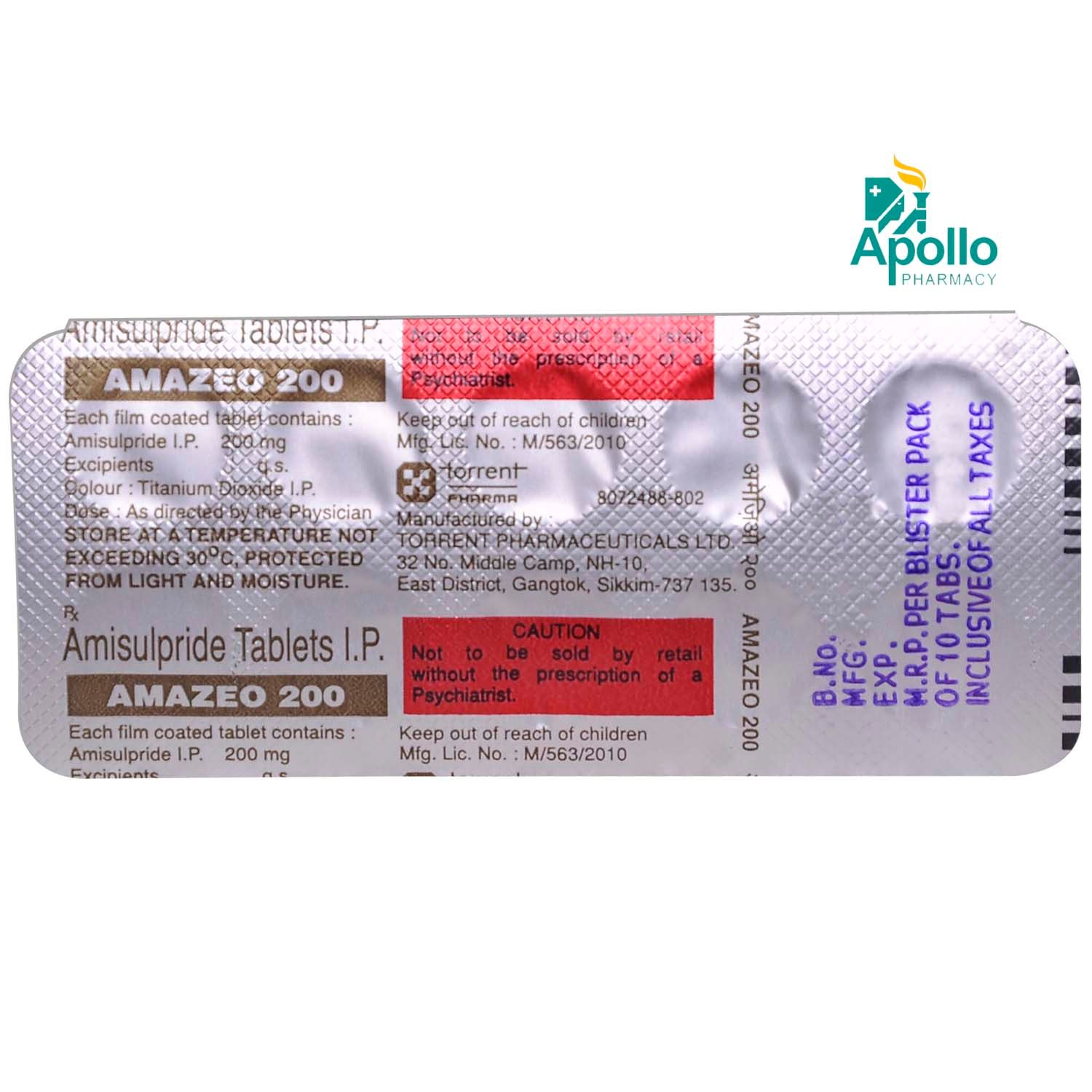 Amazeo 200mg Tablet Price, Uses, Side Effects, Composition - Apollo ...