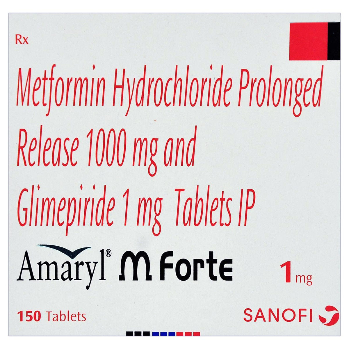 Amaryl M Forte 1 mg Tablet 15's Price, Uses, Side Effects, Composition ...