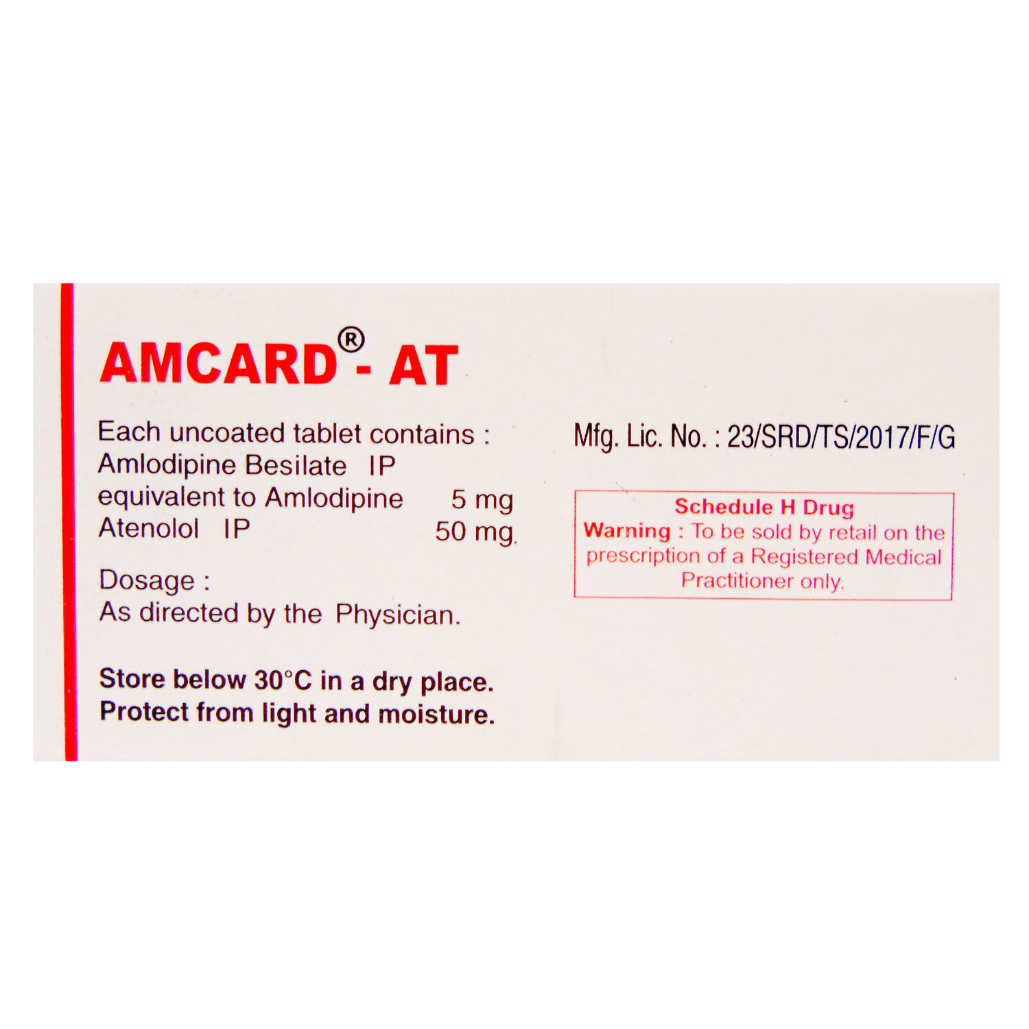 Amcard AT 50mg Tablet 10's Price, Uses, Side Effects, Composition ...
