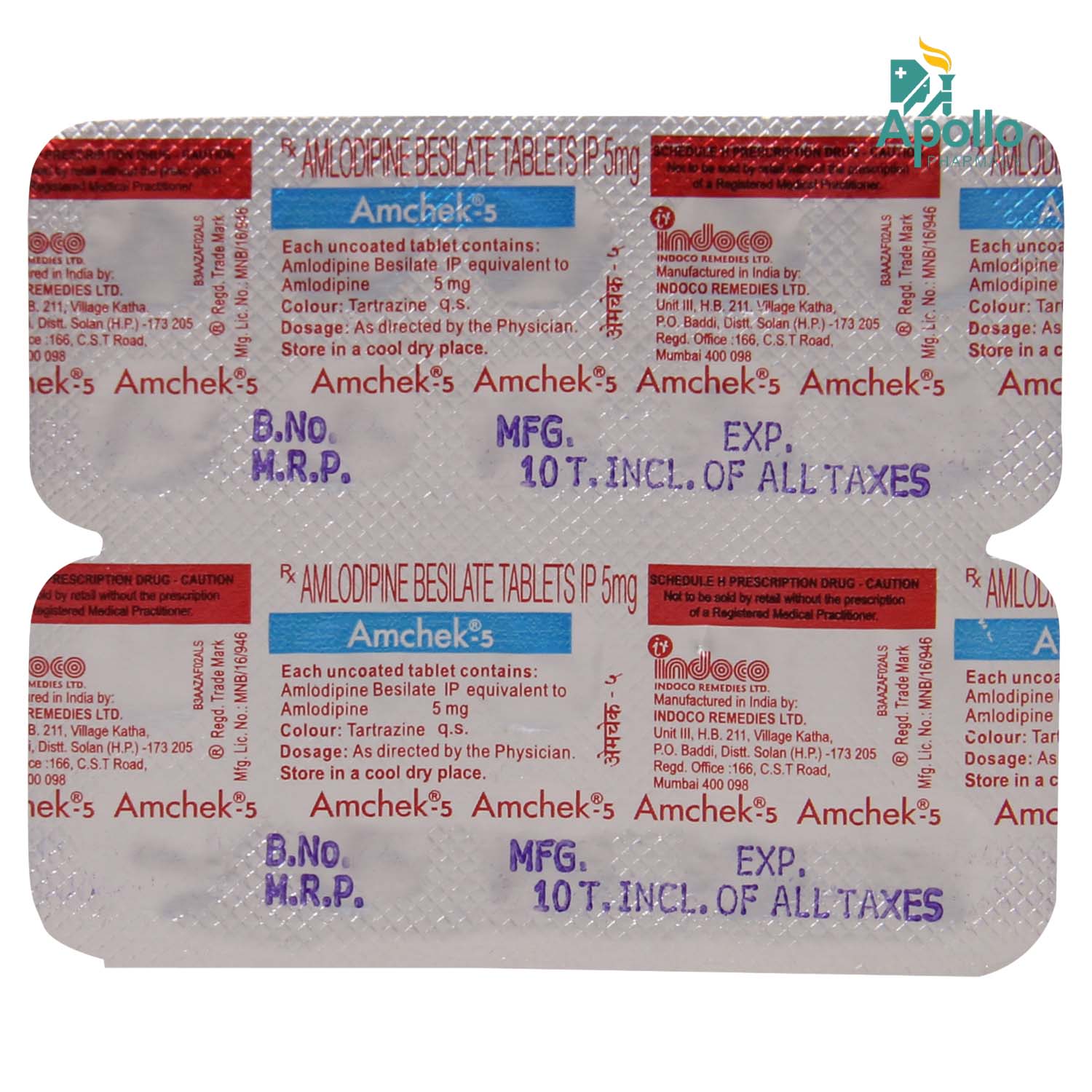 AMCHEK 5MG TABLET Price, Uses, Side Effects, Composition - Apollo Pharmacy