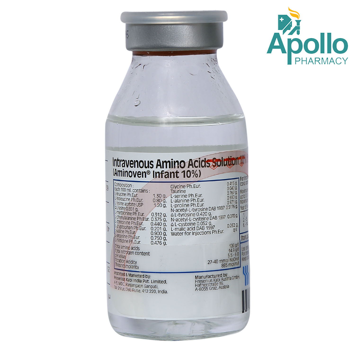 Aminoven Infant Infusion 100 ml Price, Uses, Side Effects, Composition - Apollo Pharmacy