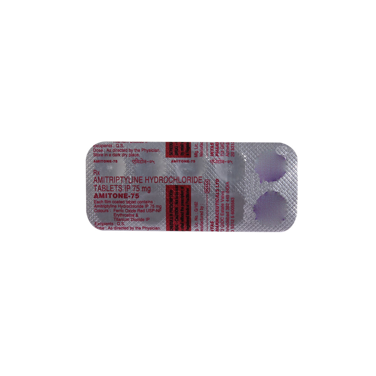 AMITONE 75MG TABLET Price, Uses, Side Effects, Composition - Apollo ...