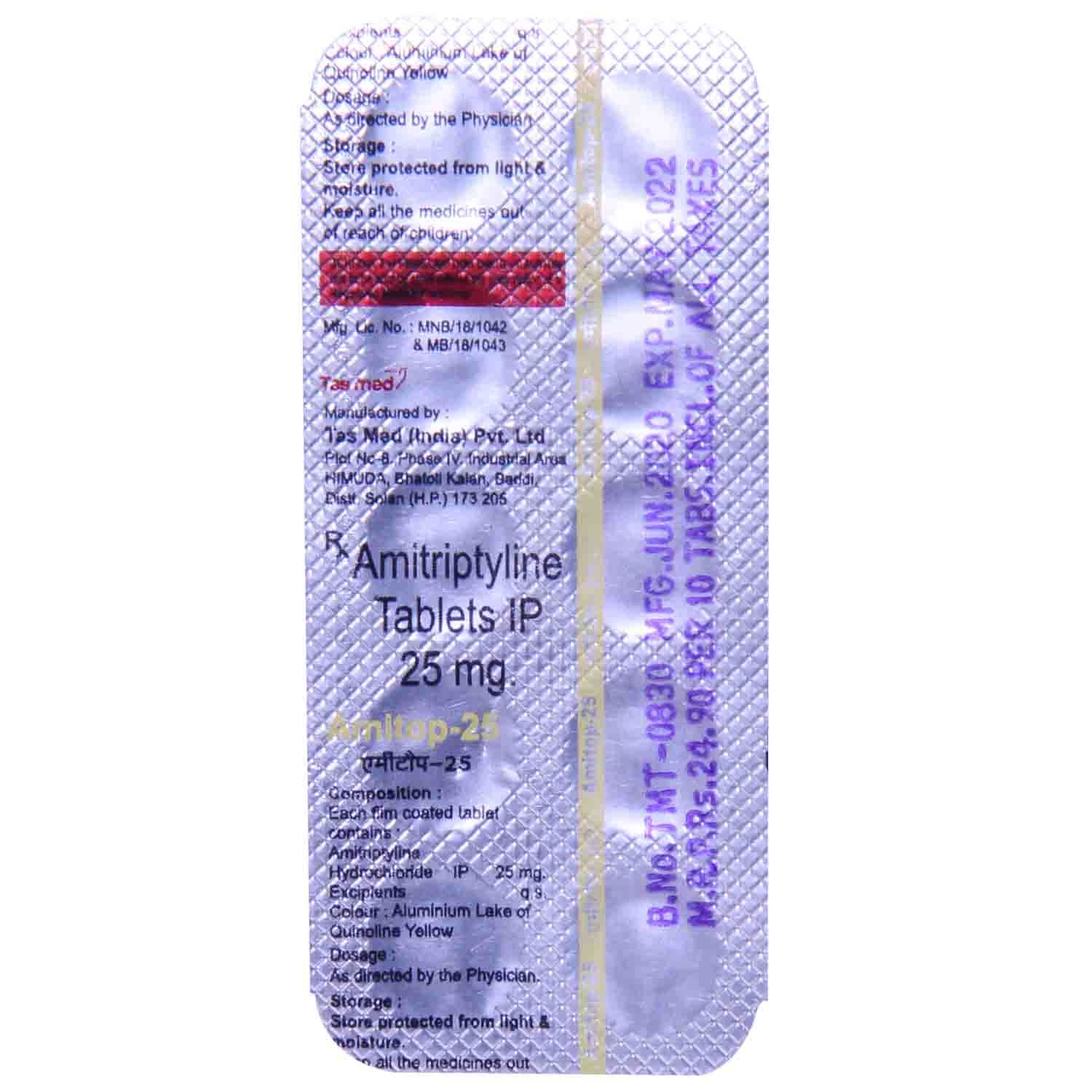 AMITOP 25MG TABLET Price, Uses, Side Effects, Composition - Apollo Pharmacy