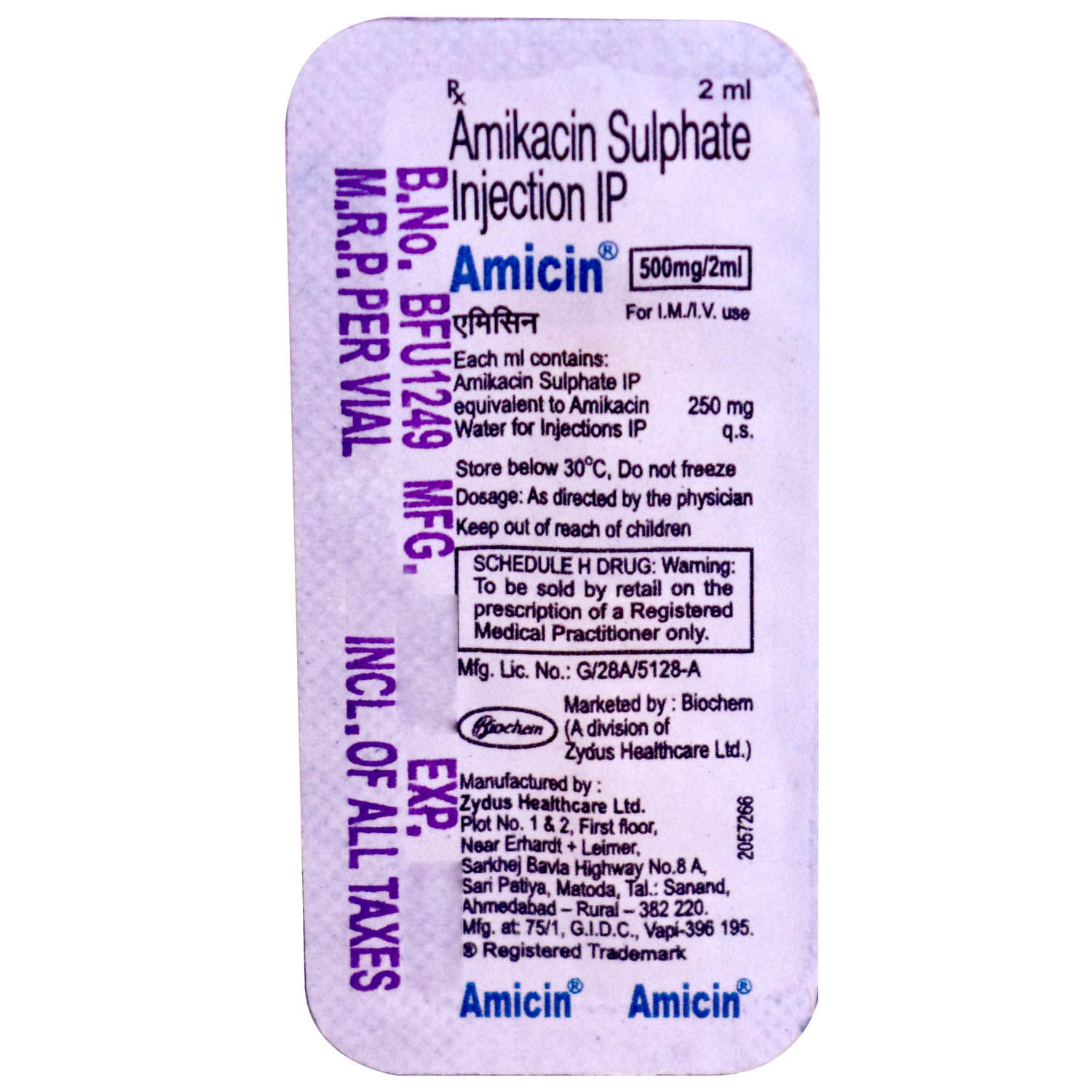 AMICIN 250MG INJECTION Price, Uses, Side Effects, Composition - Apollo ...