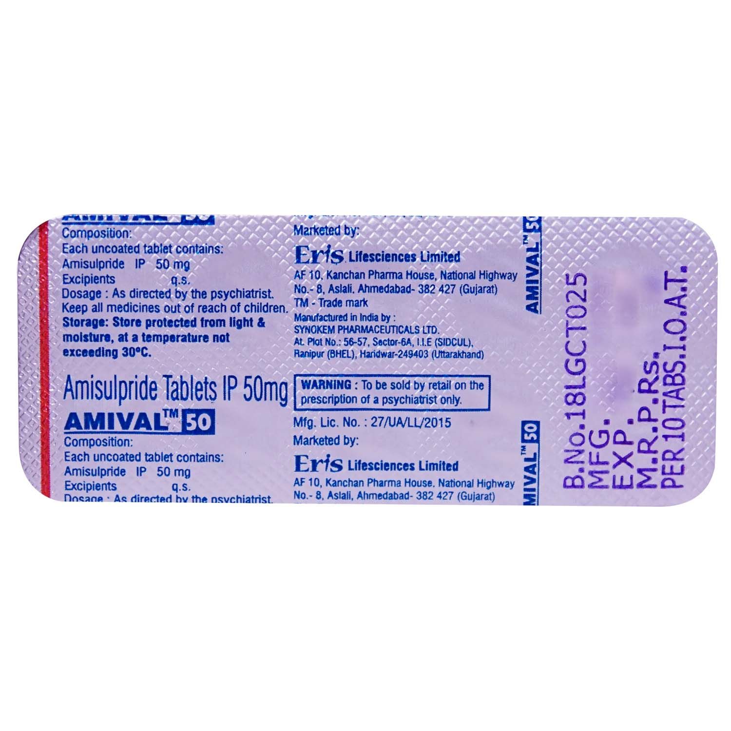 Amival 50 Tablet 10's Price, Uses, Side Effects, Composition - Apollo ...