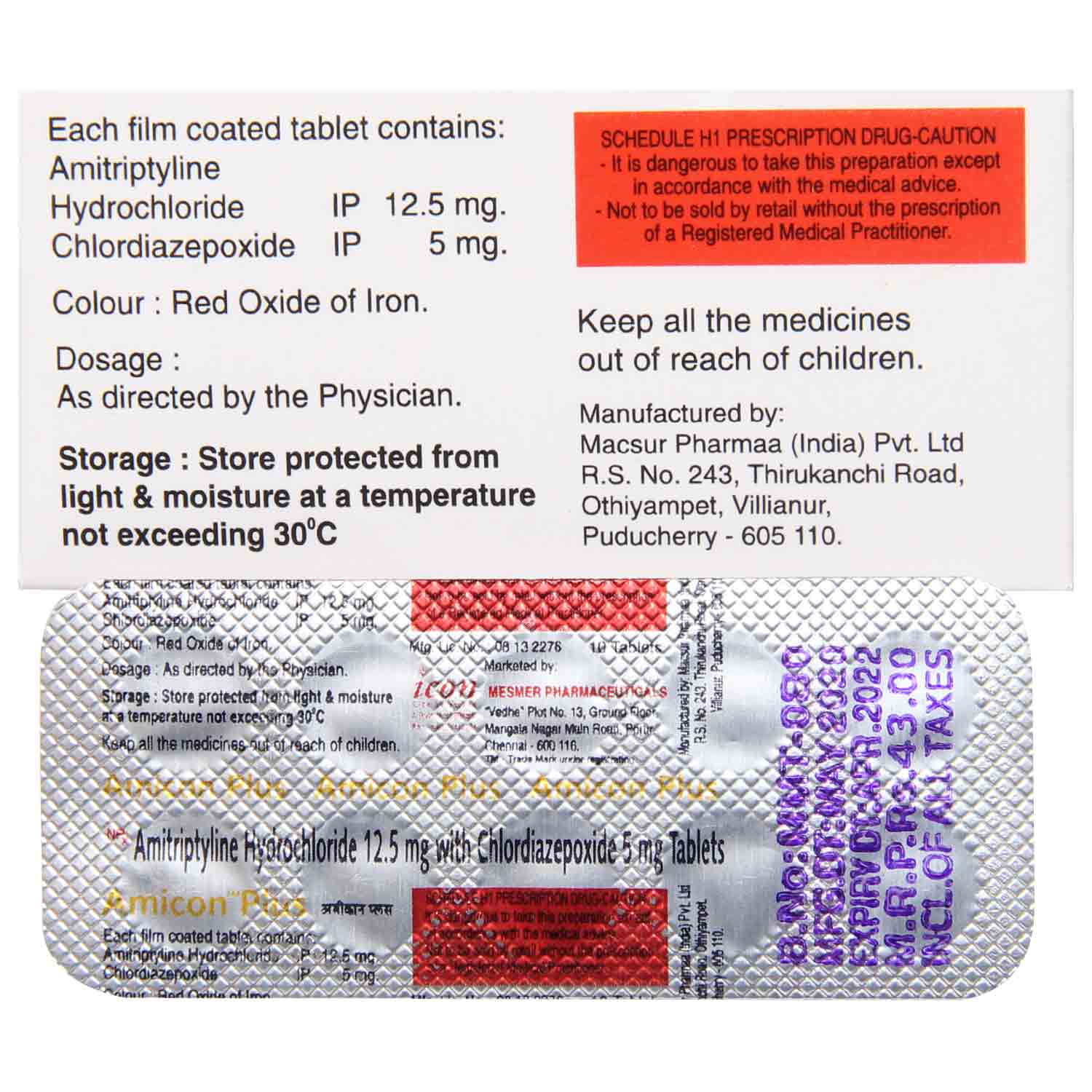 Amicon Plus Tablet 10's Price, Uses, Side Effects, Composition - Apollo ...