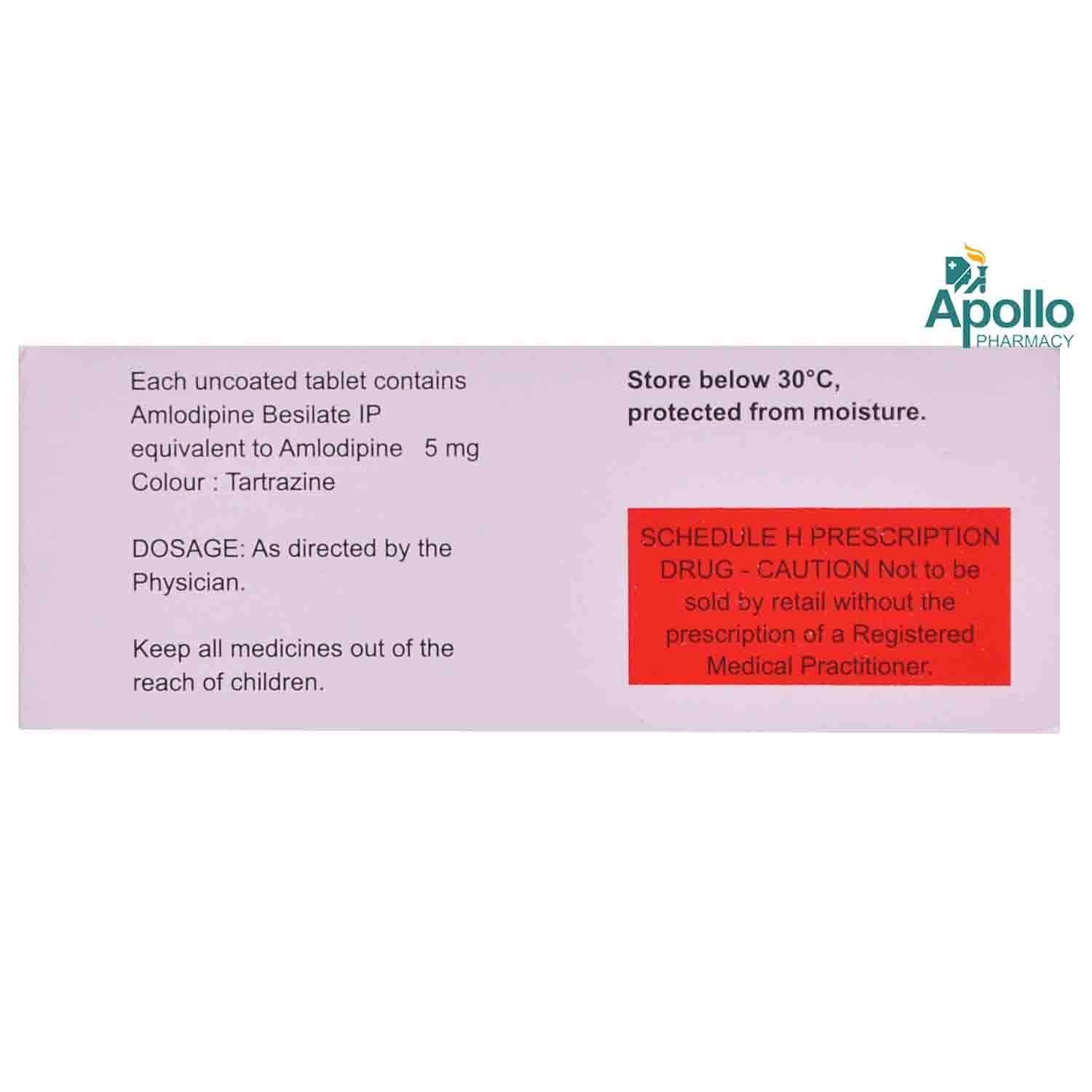 Amloz 5 Tablet 10's Price, Uses, Side Effects, Composition - Apollo ...