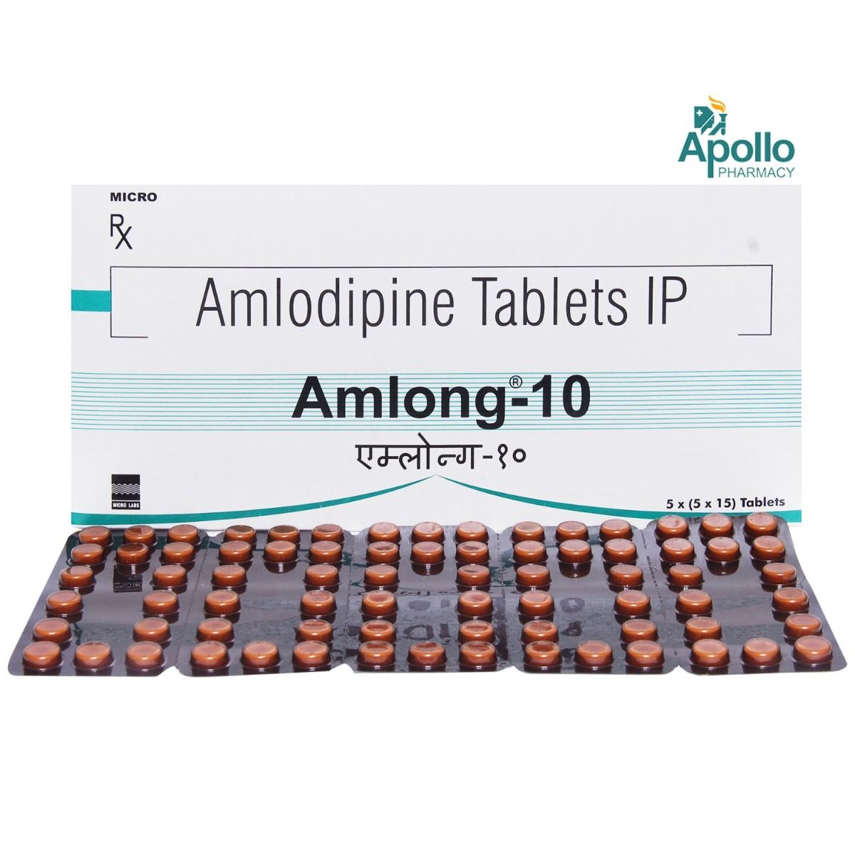 Amlong 10 Tablet 15's Price, Uses, Side Effects, Composition - Apollo ...