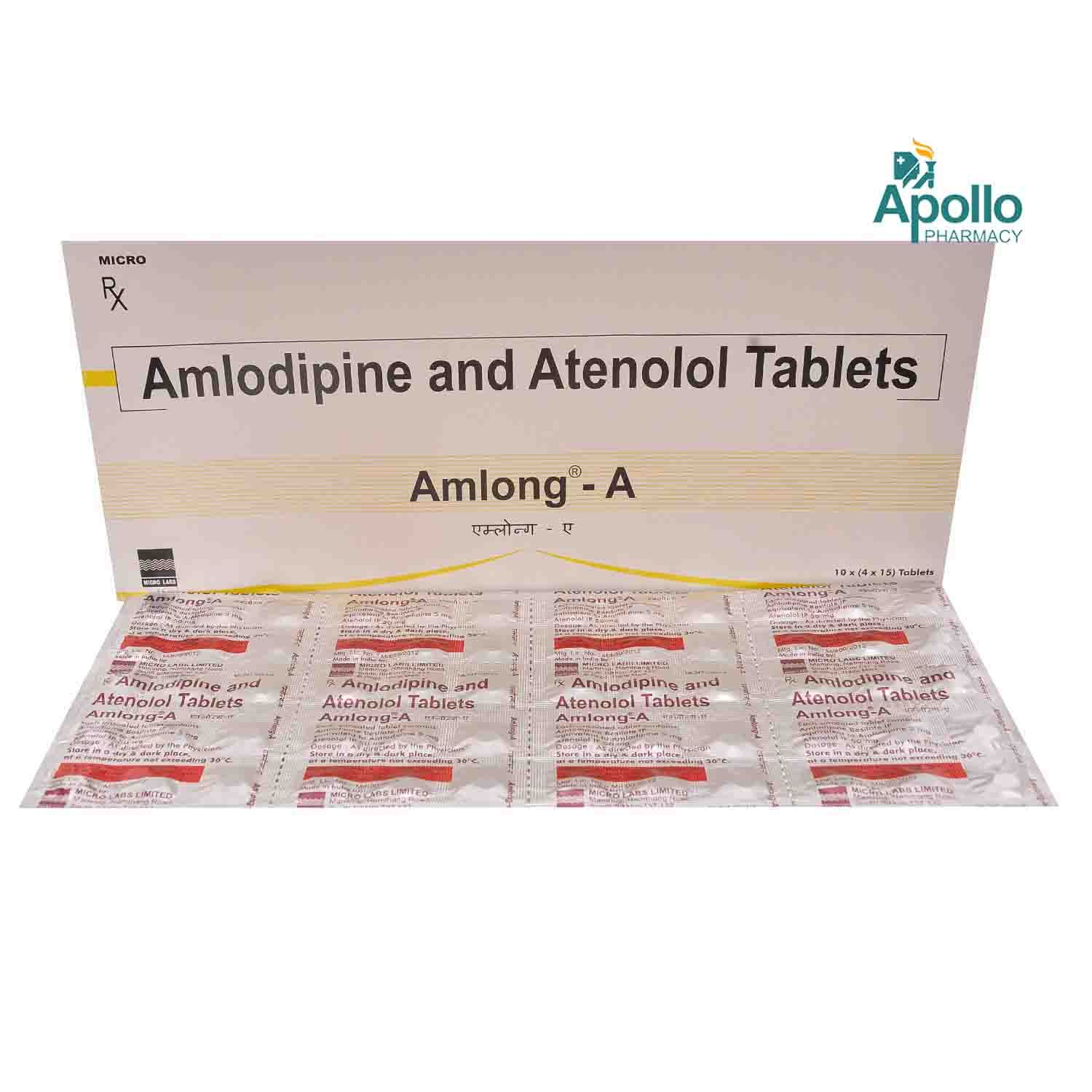 Amlong-A Tablet 15's Price, Uses, Side Effects, Composition - Apollo ...