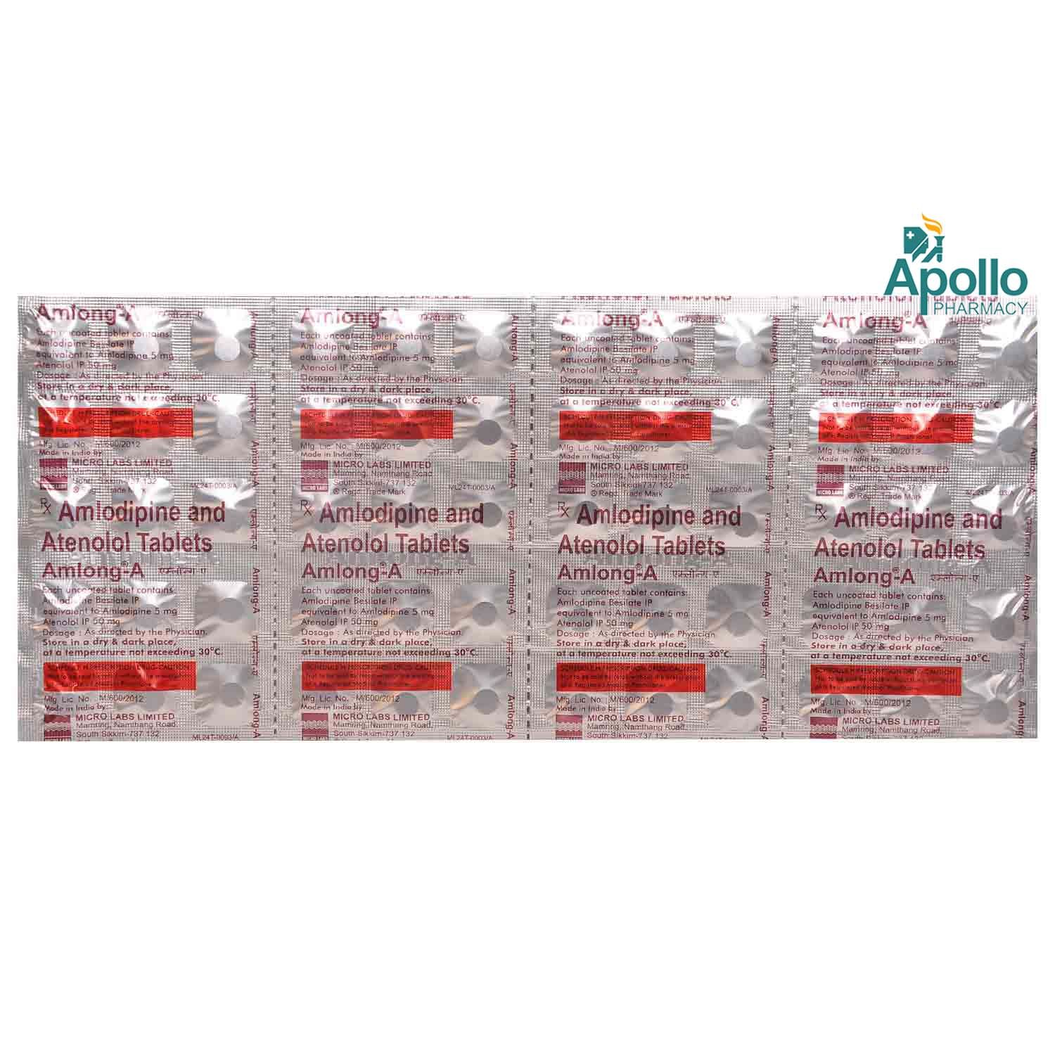 Amlong-A Tablet 15's Price, Uses, Side Effects, Composition - Apollo ...