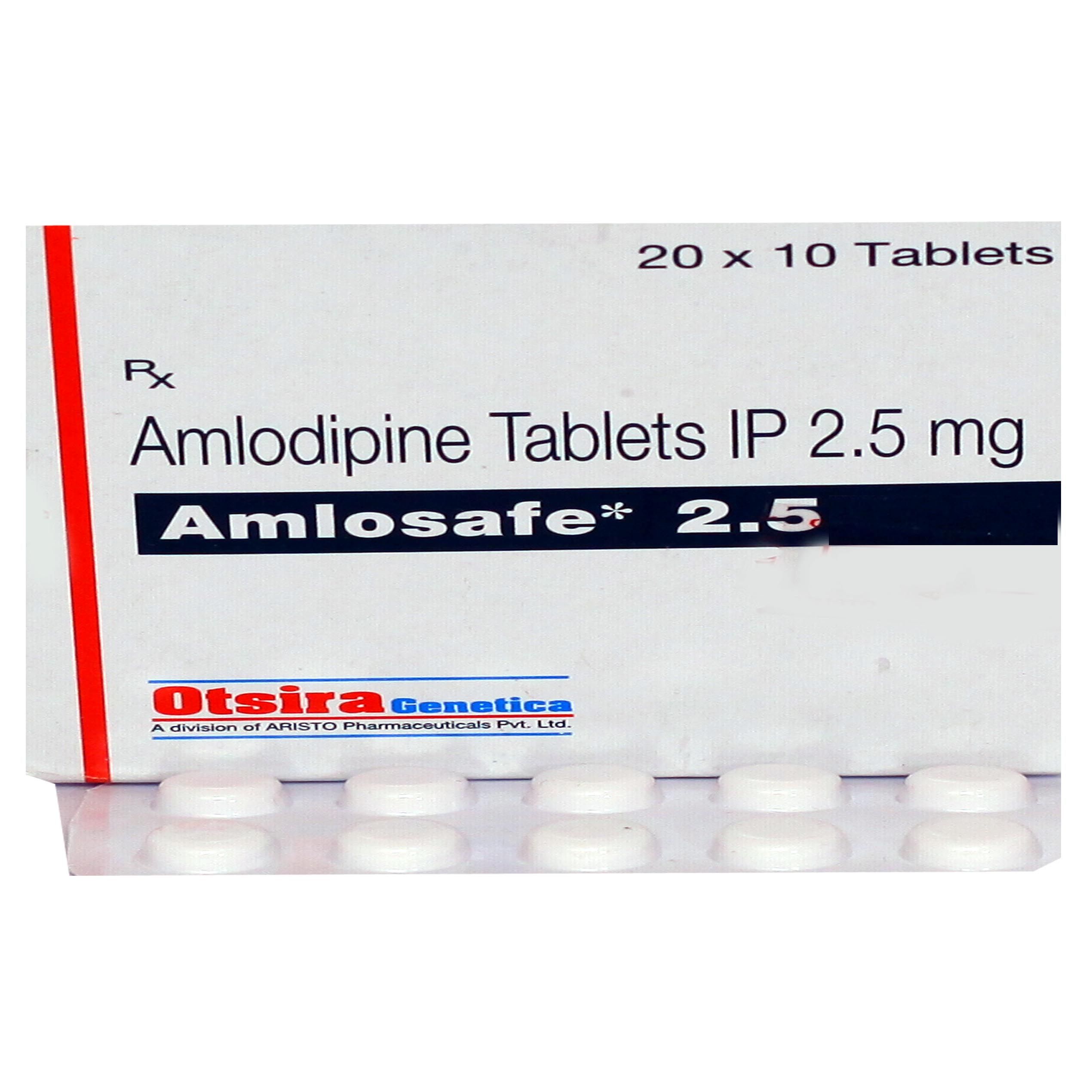 Amlosafe 2.5 Tablet 10's Price, Uses, Side Effects, Composition ...