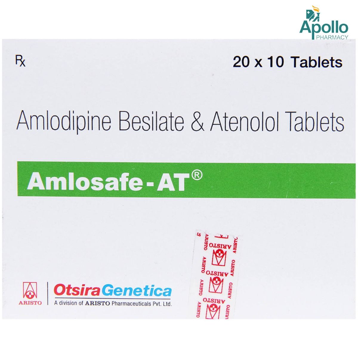 Amlosafe AT Tablet 10's Price, Uses, Side Effects, Composition - Apollo ...