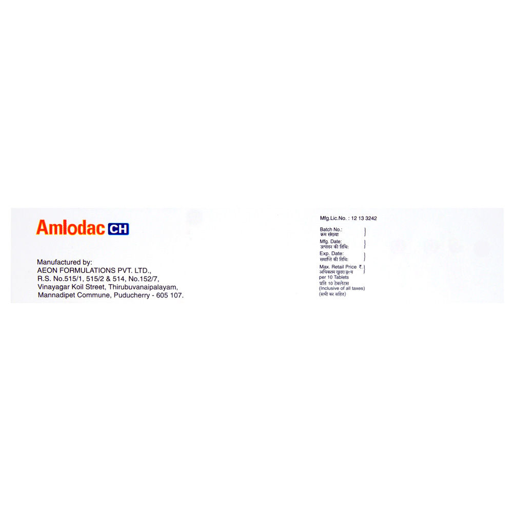 Amlodac CH Tablet 10's Price, Uses, Side Effects, Composition - Apollo ...