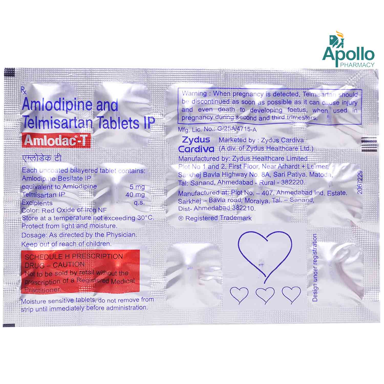AMLODAC T TABLET 15'S Price, Uses, Side Effects, Composition - Apollo ...