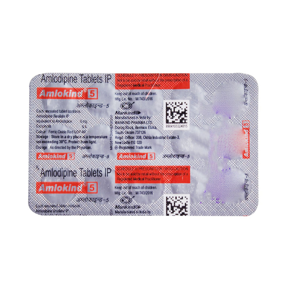 Amlokind-5 Tablet 15's Price, Uses, Side Effects, Composition - Apollo ...