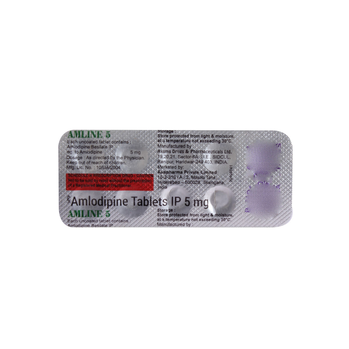 Amline 5 Tablet 10's Price, Uses, Side Effects, Composition - Apollo ...