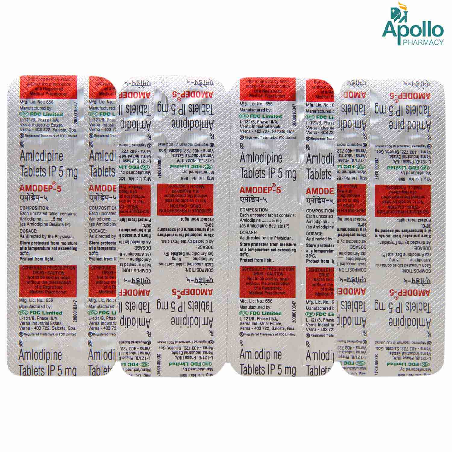 Amodep-5 Tablet 14's Price, Uses, Side Effects, Composition - Apollo ...
