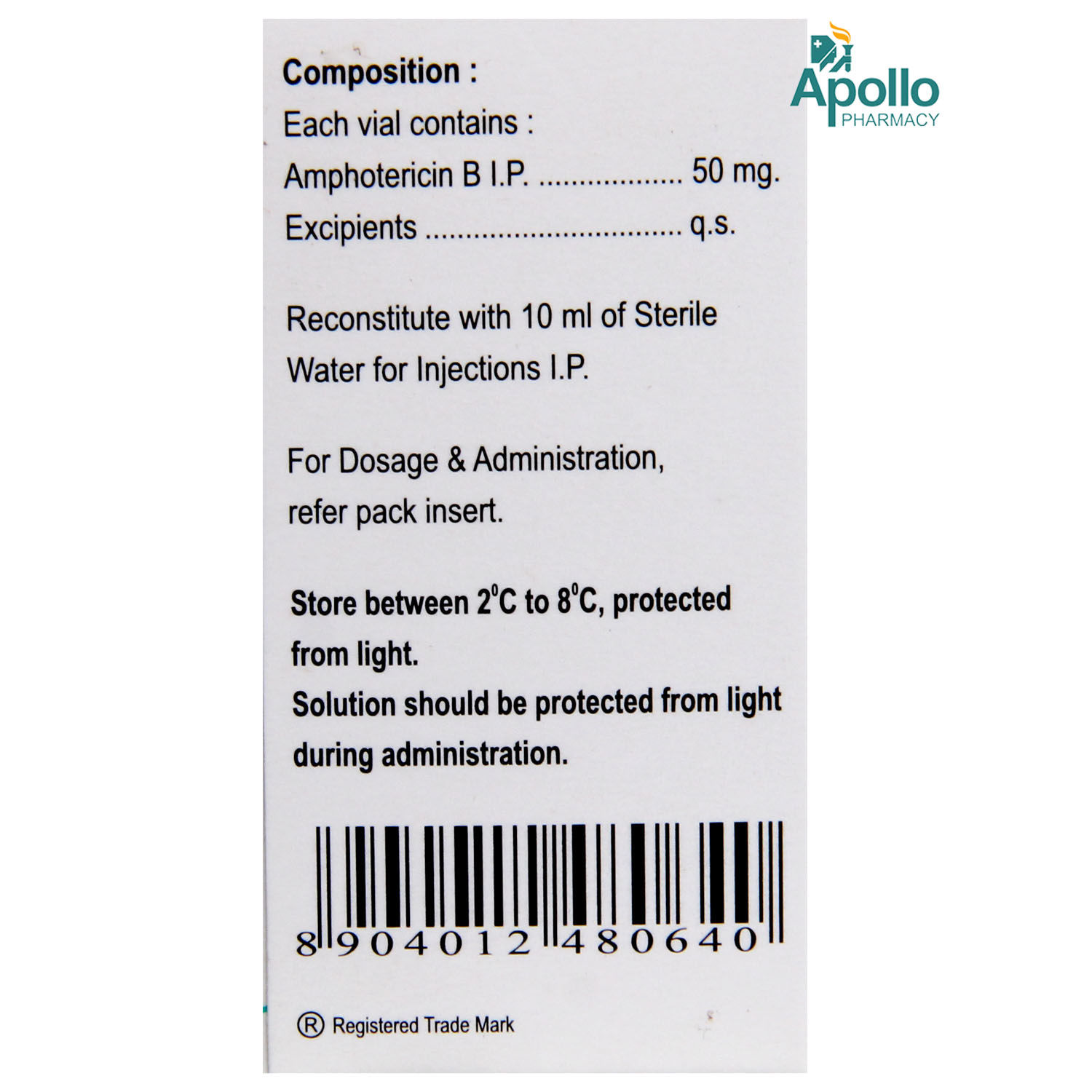 Amphotret 50 Injection Price, Uses, Side Effects, Composition - Apollo ...