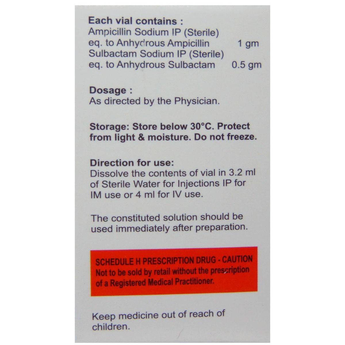 Ampitrust 1.5gm Injection 1's Price, Uses, Side Effects, Composition ...