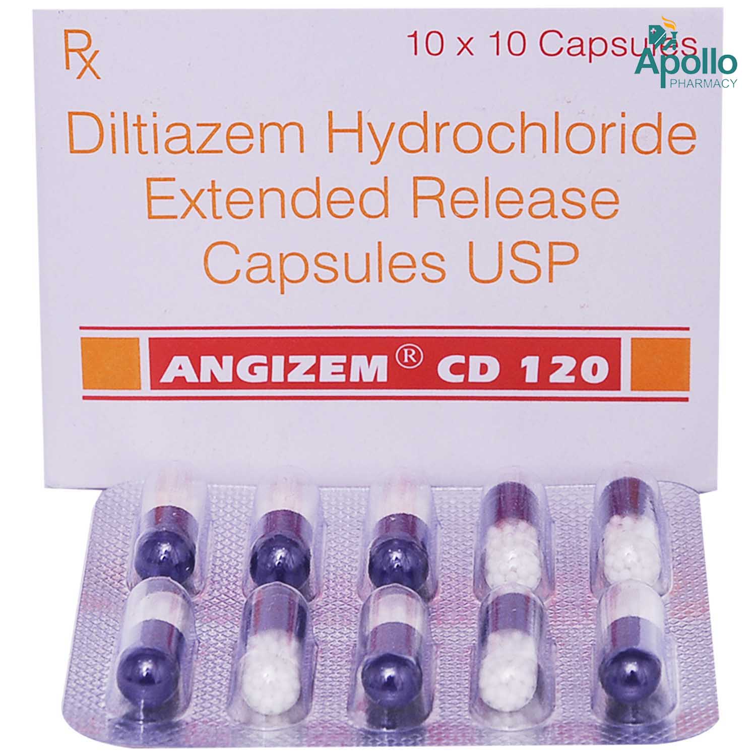 Angizem CD 120 Capsule 10's Price, Uses, Side Effects, Composition ...