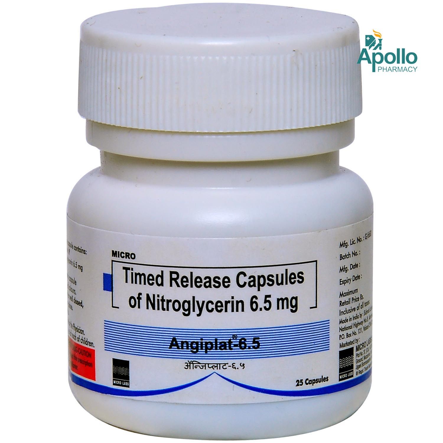 Angiplat 6.5 Tablet 25's Price, Uses, Side Effects, Composition ...