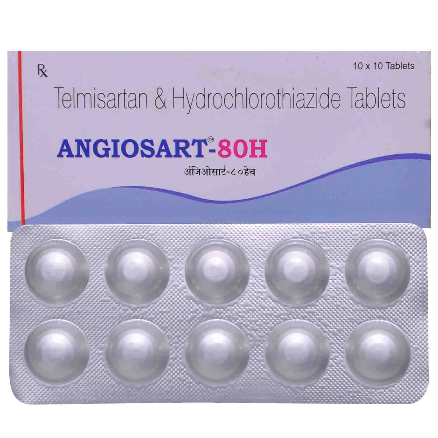 Angiosart 80H Tablet 10's Price, Uses, Side Effects, Composition ...